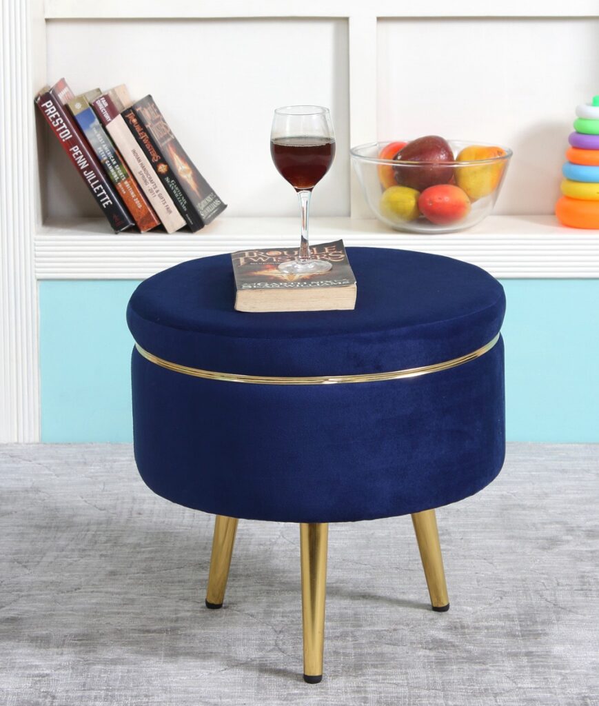 Designer Wooden Pouffes for Drawing Room | Small Wooden Stool